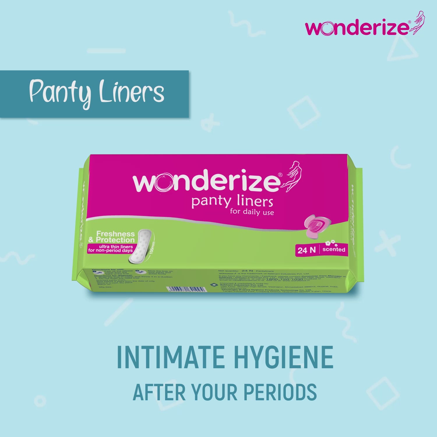 Wonderize Panty Liners For Women - 48 liners (Combo of 2) -Ultra thin ...