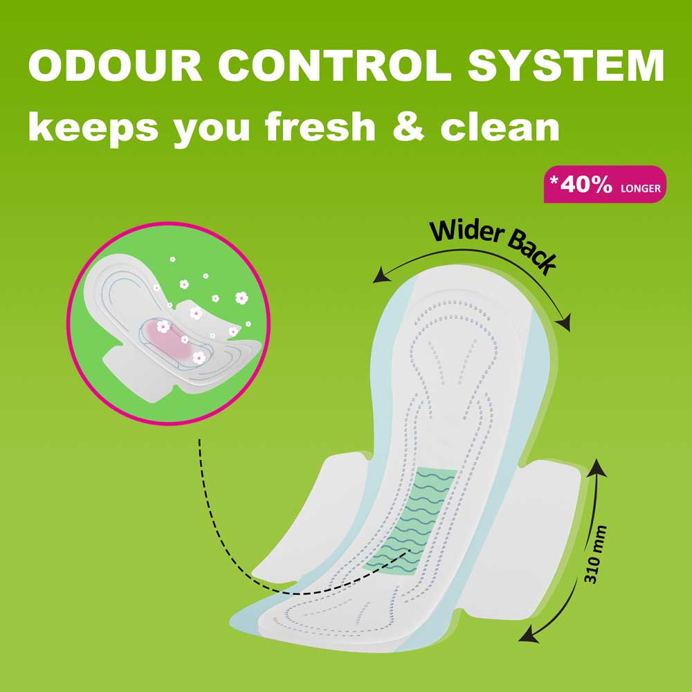 Wonderize Ultra Dry Anti Leak Sanitary Napkins for Women, 30 Pads, Siz ...